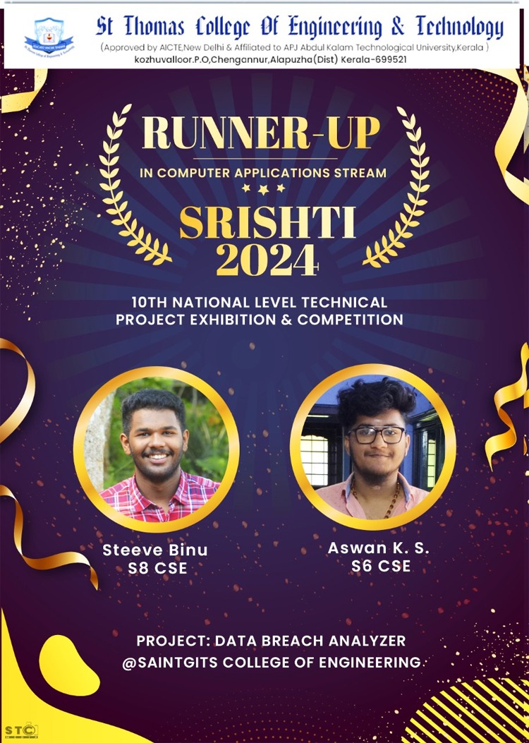 Student Achievements - CSE - Stthomas College